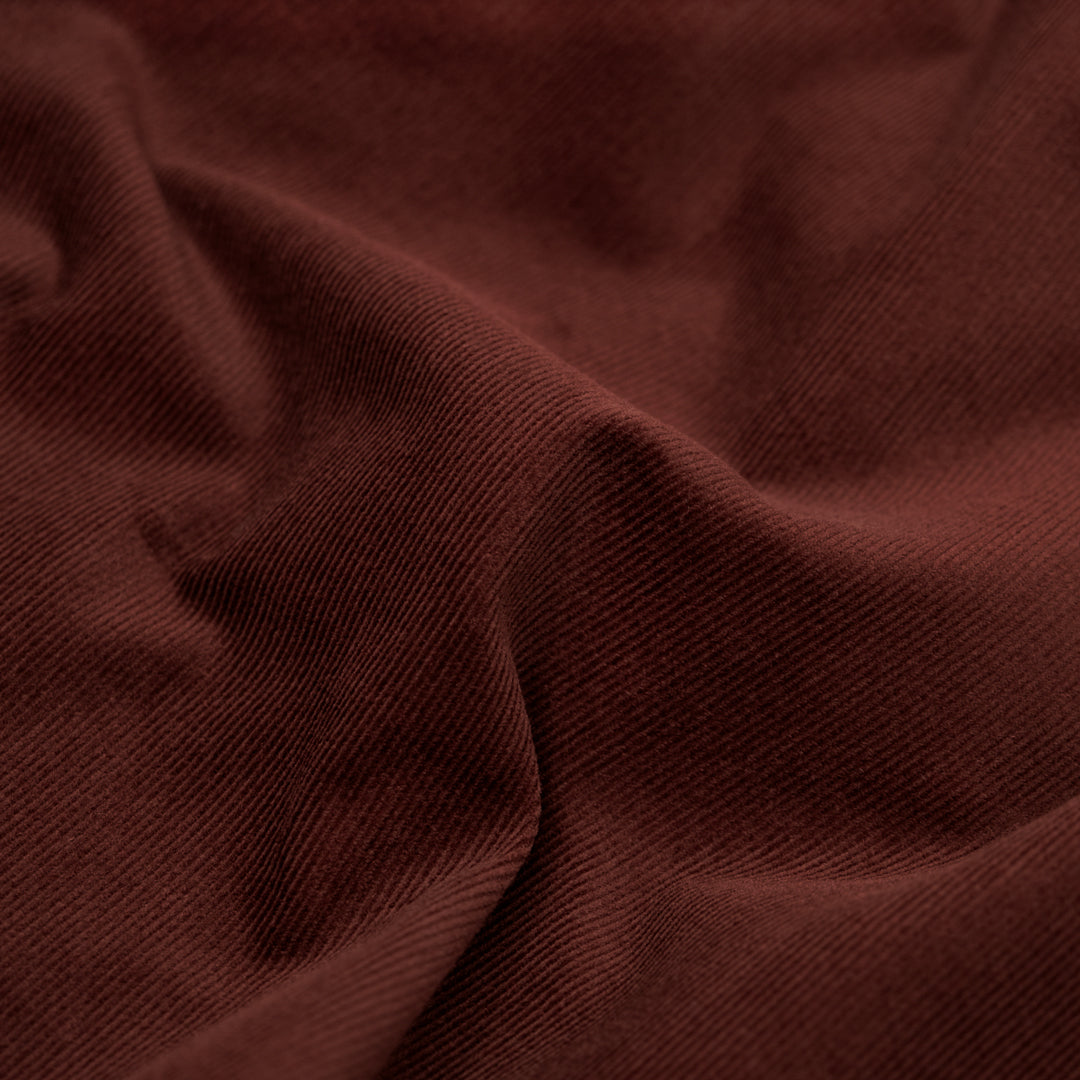 Micro Cotton Corduroy Shirting - Brick | Blackbird Fabrics