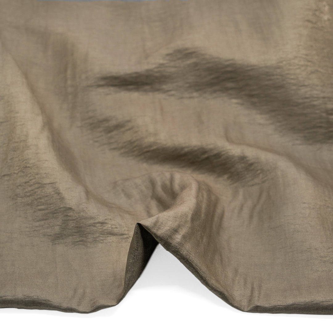 Deadstock Glistening Metallic Linen Blend - Patina | Blackbird Fabrics
