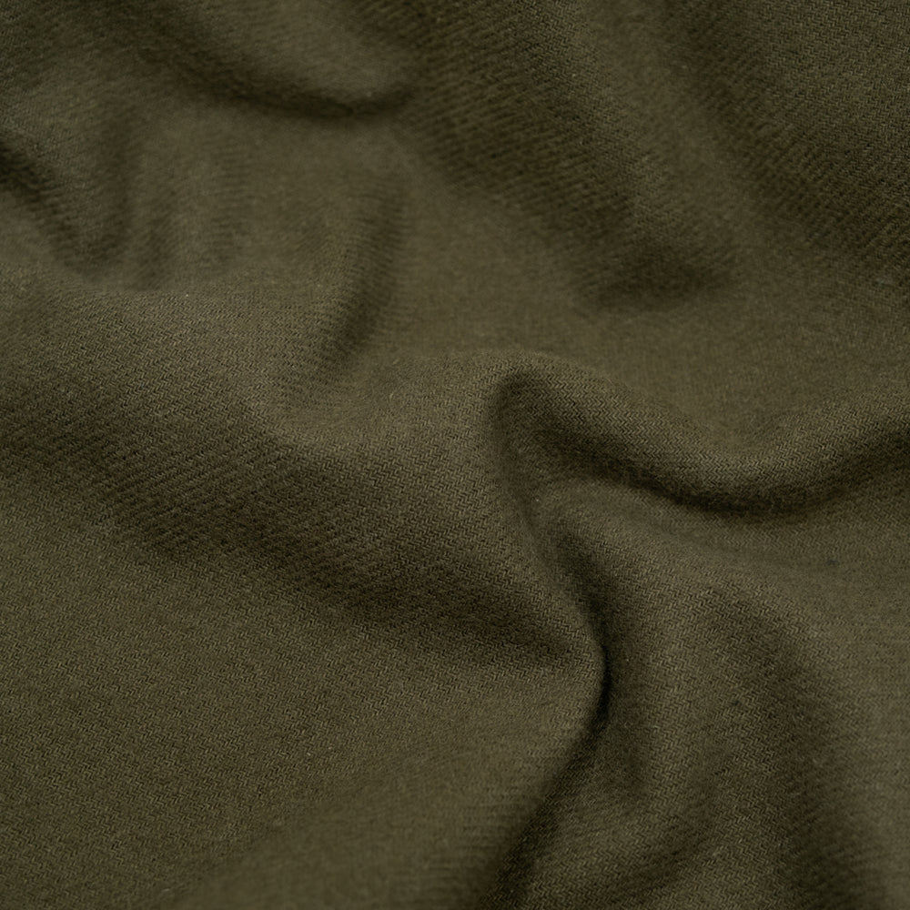 Brushed Organic Cotton Flannel Twill - Olive | Blackbird Fabrics