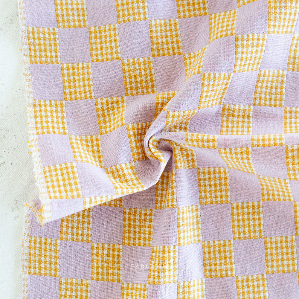 Fableism - Checkmate Checkers Cotton - Ametrine | Blackbird Fabrics