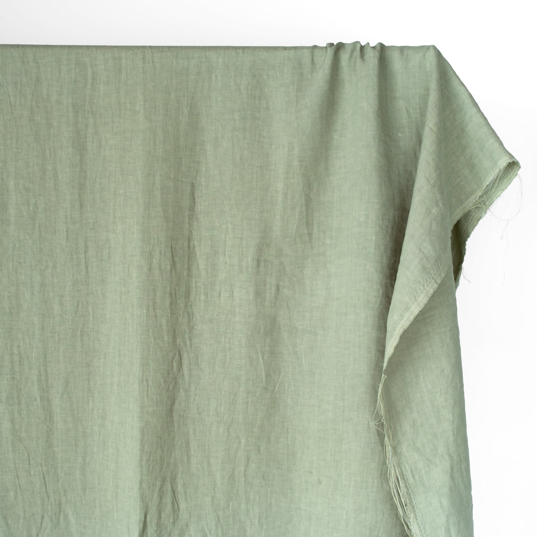 Washed Linen II - Spring Green | Blackbird Fabrics