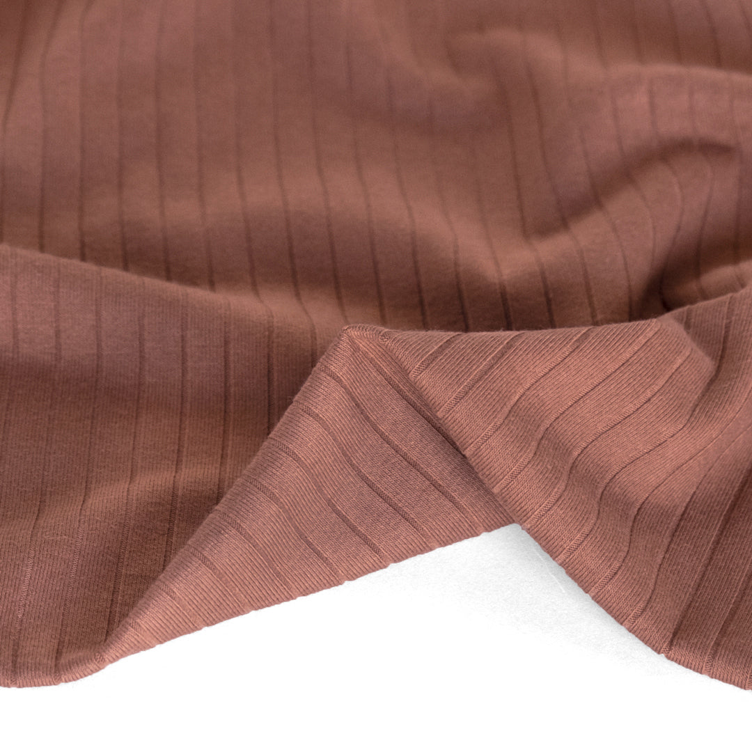 Wide Rib Knit - Nutmeg | Blackbird Fabrics