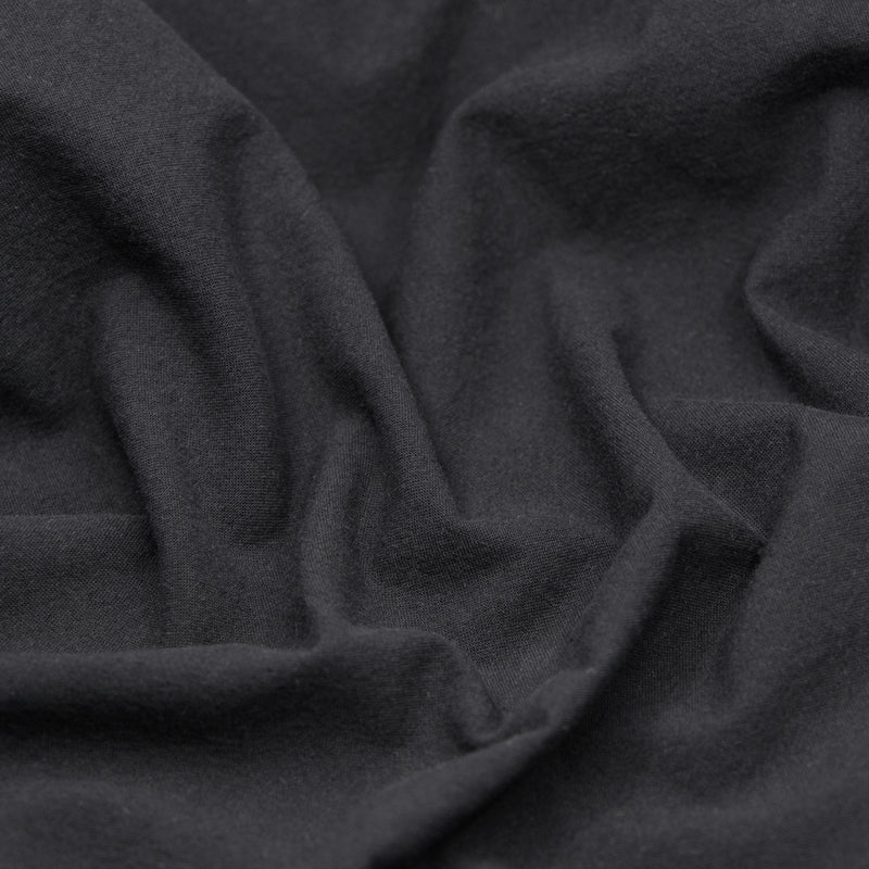 4.5oz Sandwashed Cotton - Black | Blackbird Fabrics