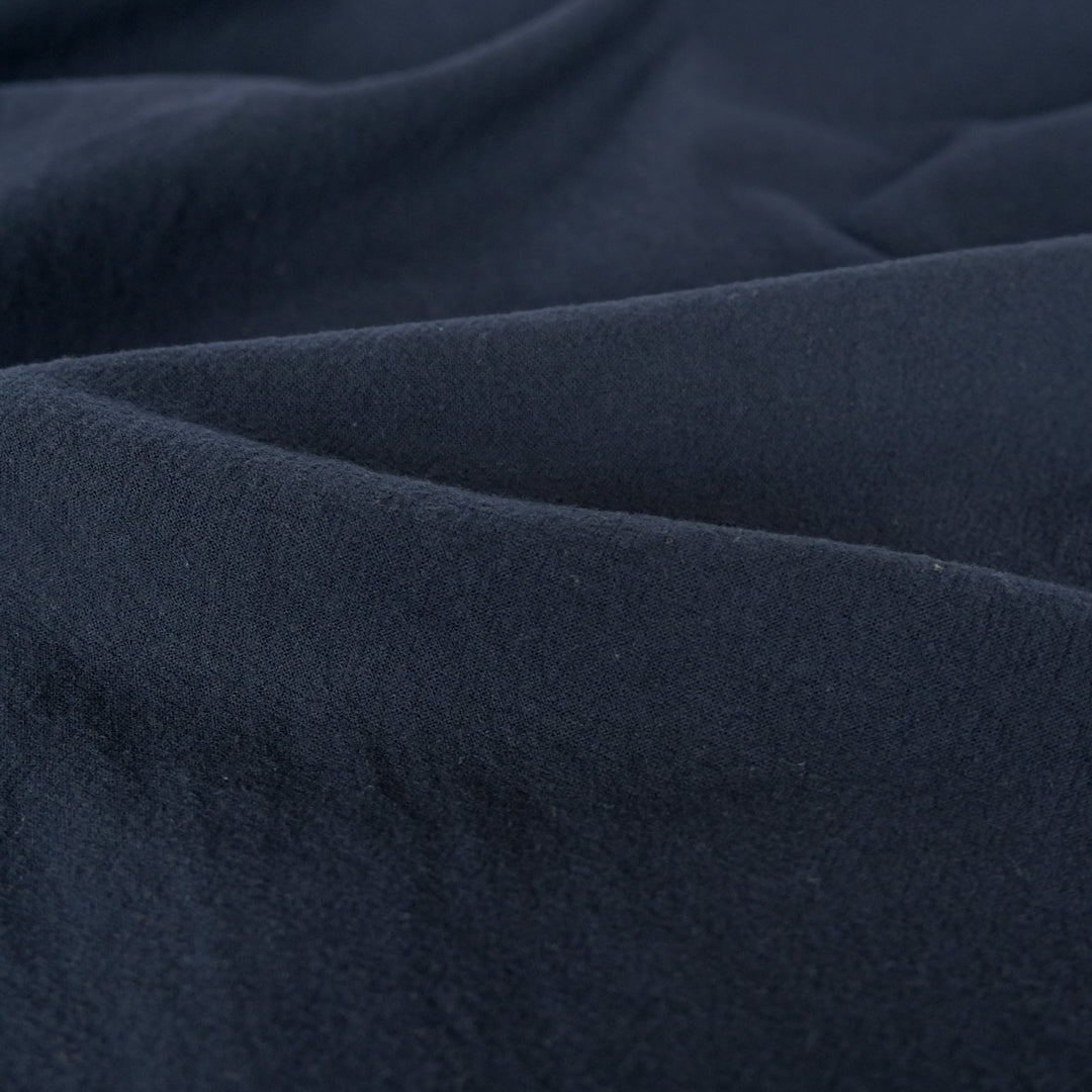 4.5oz Sandwashed Cotton - Navy | Blackbird Fabrics