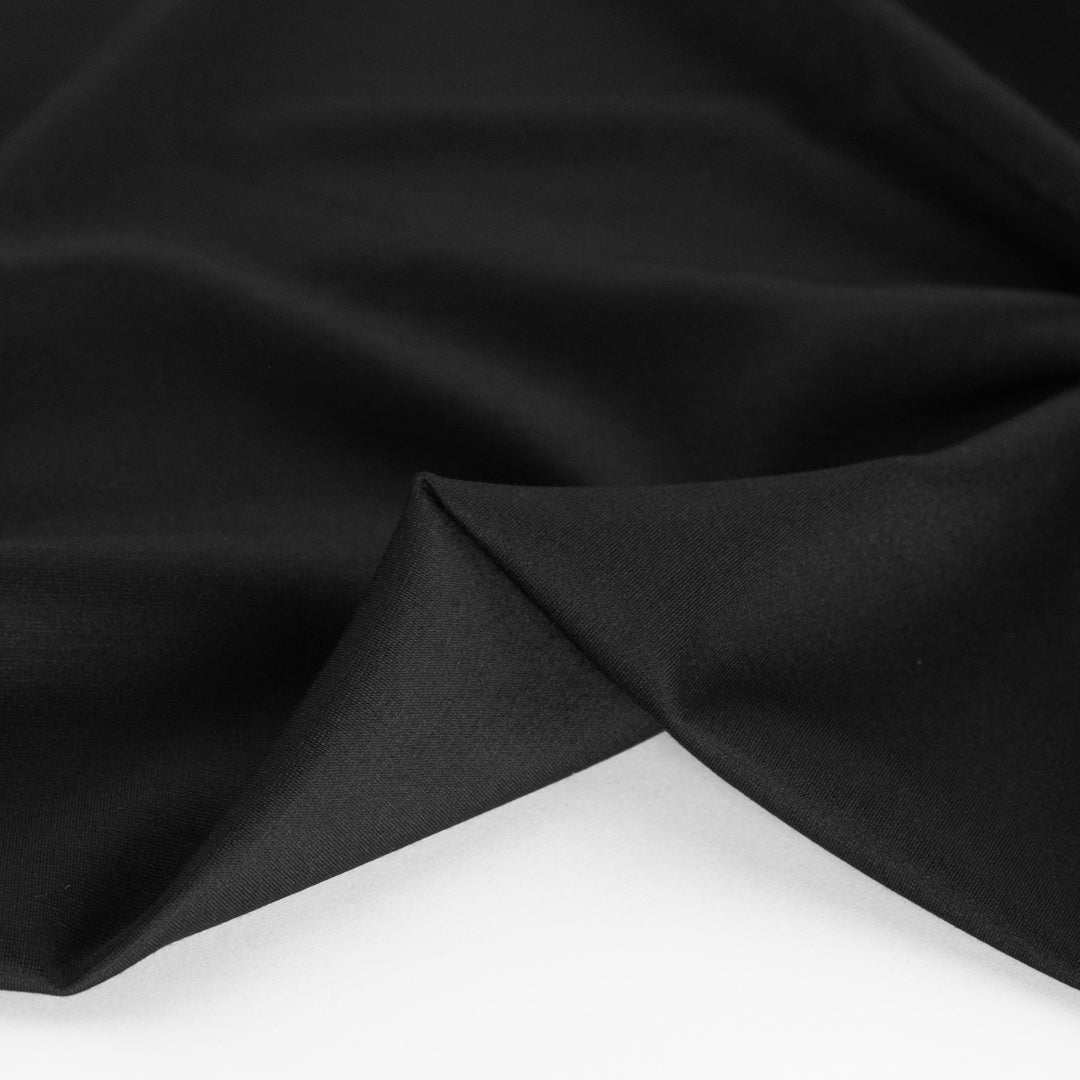 Lightweight Ponte De Roma - Black | Blackbird Fabrics