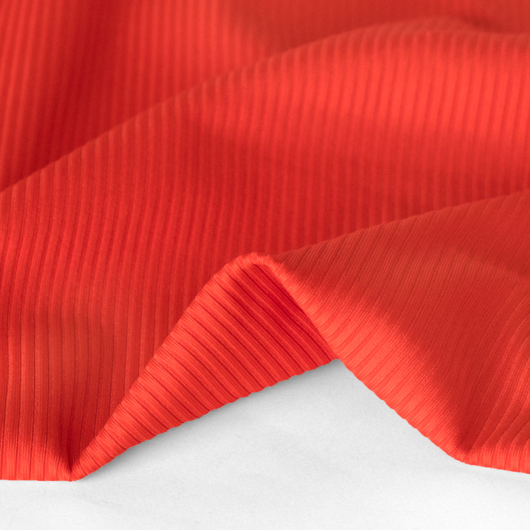 Recycled Poly Ribbed Swim Tricot - Firecracker | Blackbird Fabrics