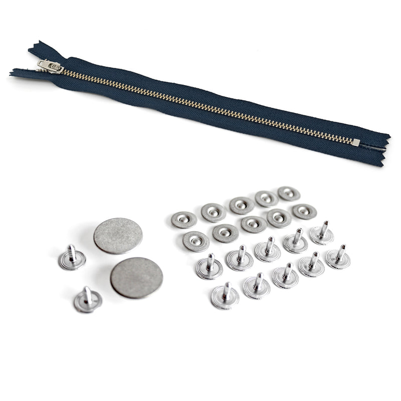 Zipper Fly Jeans Hardware Kit | Blackbird Fabrics